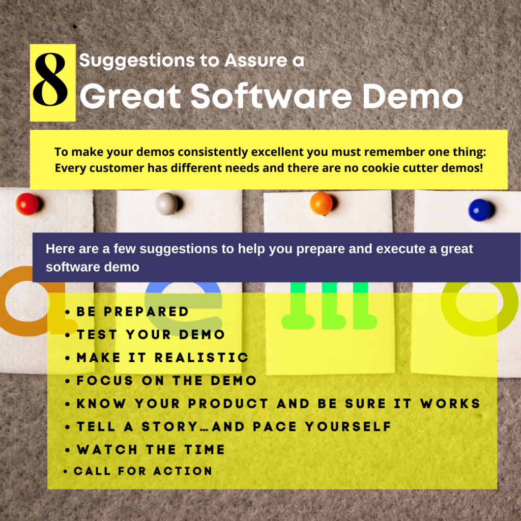 Eight Suggestions to Assure a Great Software Demo