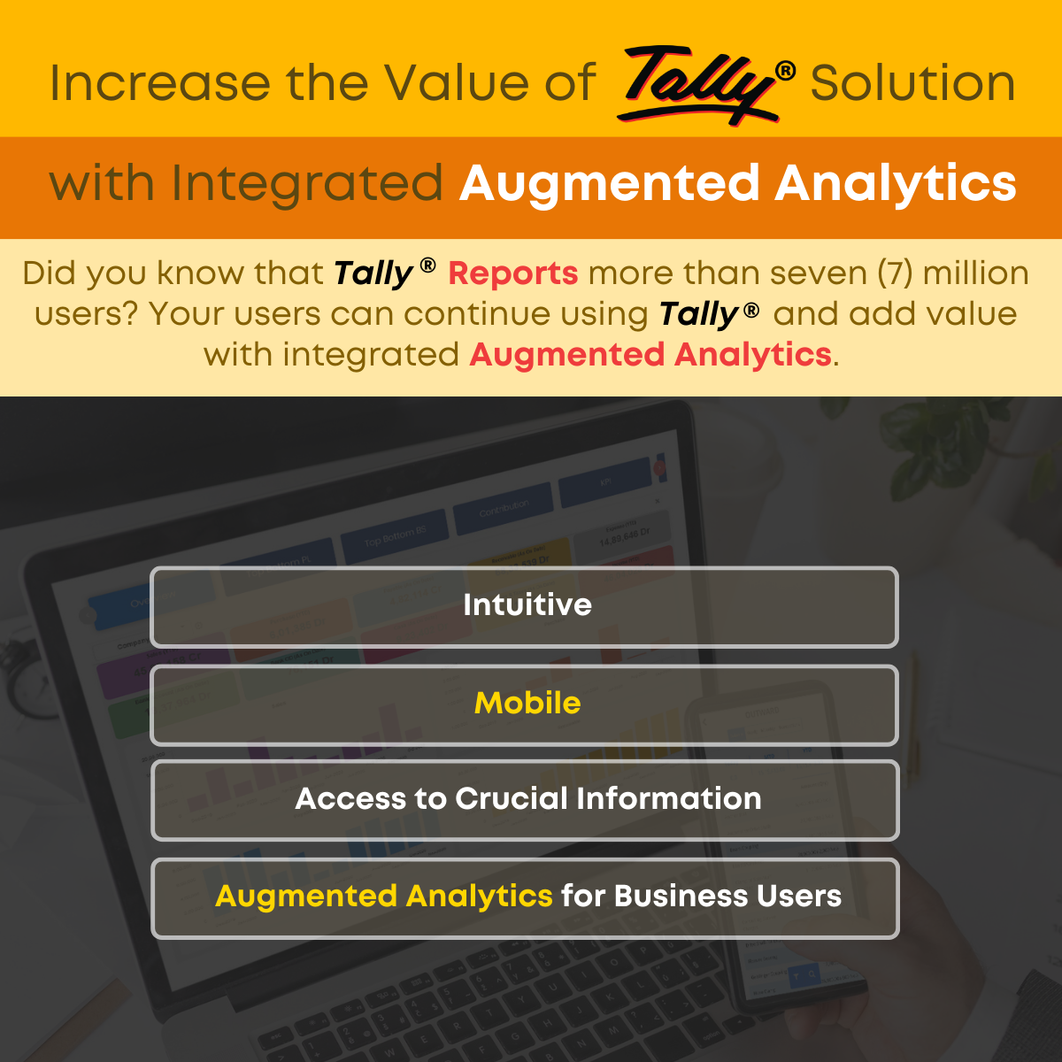Add Augmented Analytics to Tally ERP and Make Your Users Even Happier!
